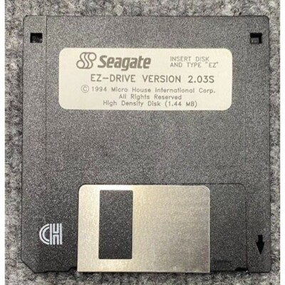 Seagate INSERT DISK AND TYPE "EZ EZ-DRIVE VERSION 2.03S DOS | eBay