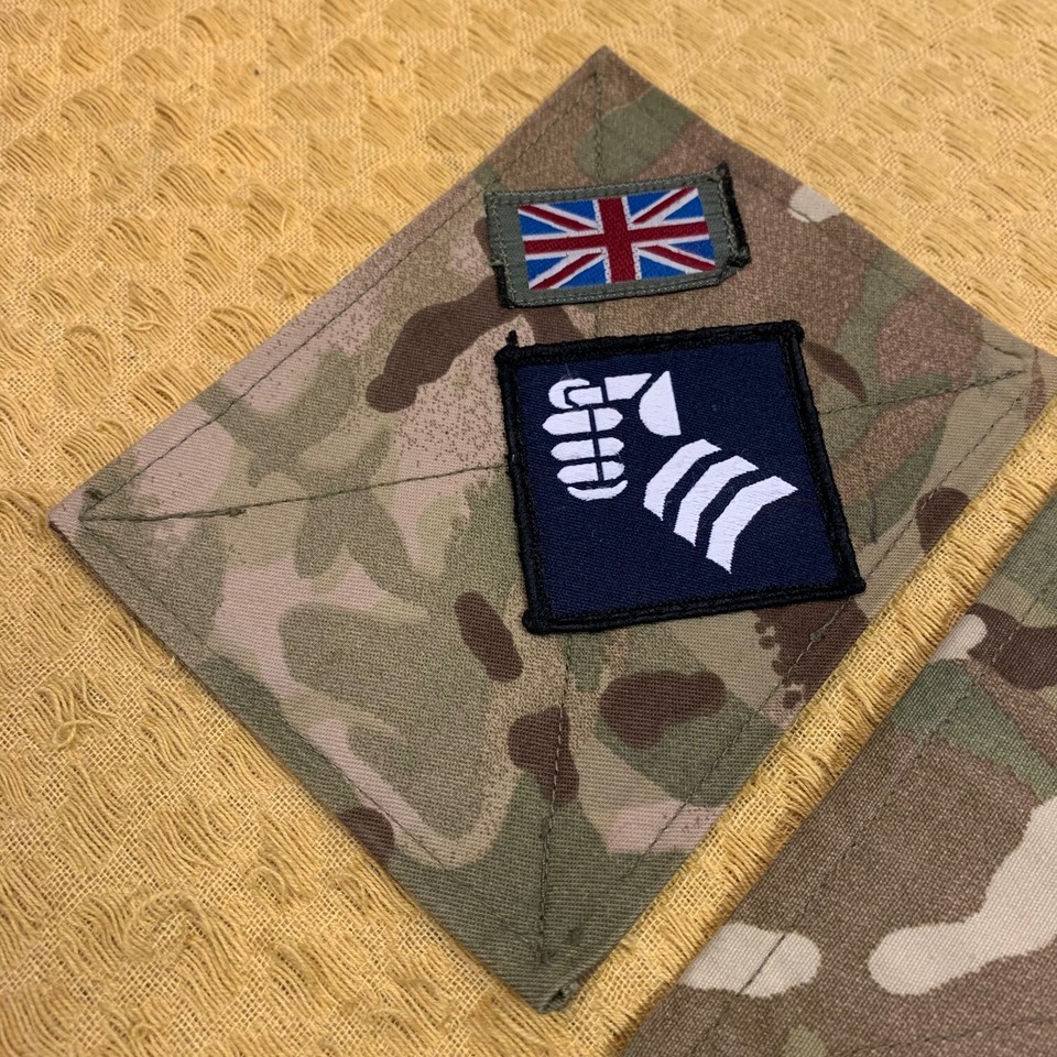 British Army Surplus 20th Armoured Div MTP White on Blue TRF Patch ...