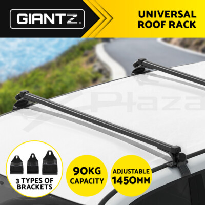 Universal Car Roof Racks Pod Aluminium Cross Bars Adjustable 145cm ...
