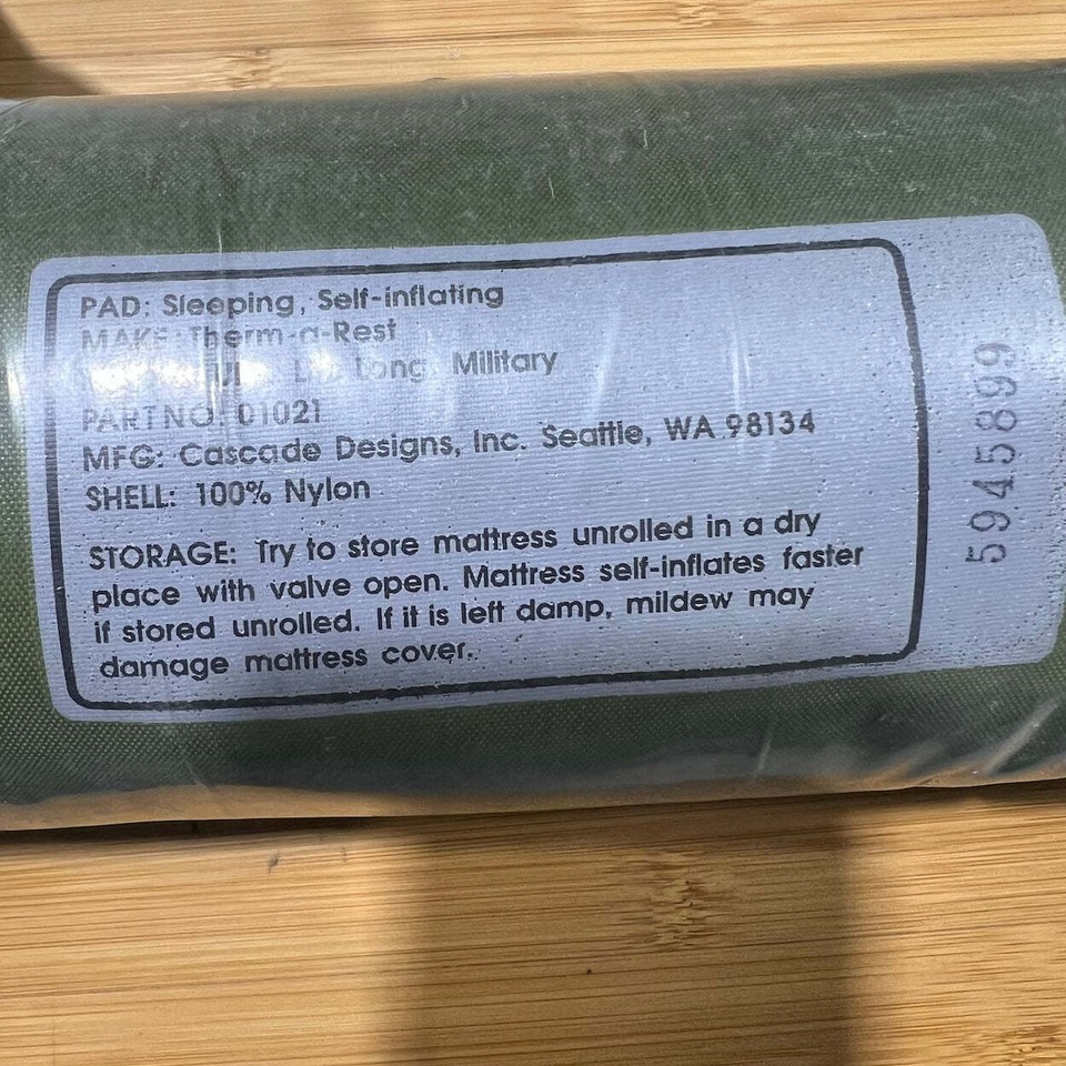 US Military New Original Therm A Rest Self-Inflating Sleeping Mat | eBay