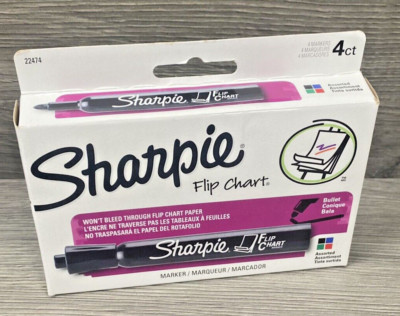 Sharpie Flip Chart Markers Bullet Tip Assorted Colors 4 per Pack | eBay