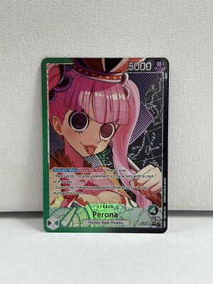 One Piece Perona OP06-021 Alt Art Leader Wings of the Captain English ...