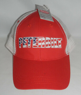 NWT Peterbilt Truck Company Logo Stars & Stripes USA Flag Baseball Hat ...