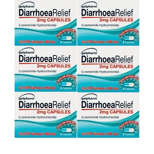 Diarrhoea Relief 2mg Capsules Rapid Effect LOPERAMIDE 6Capsules - Pack ...