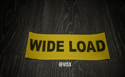 Warning WIDE LOAD Bumper Sticker Vinyl Decal Safety Truck tailgate ...