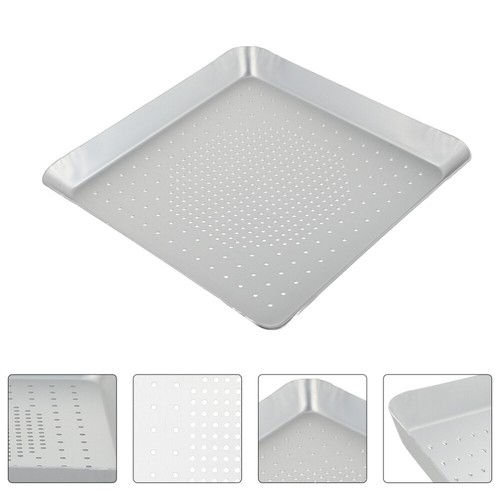 Punched Pizza Plate Aluminum Baking Tray Large Square Pan with Holes | eBay