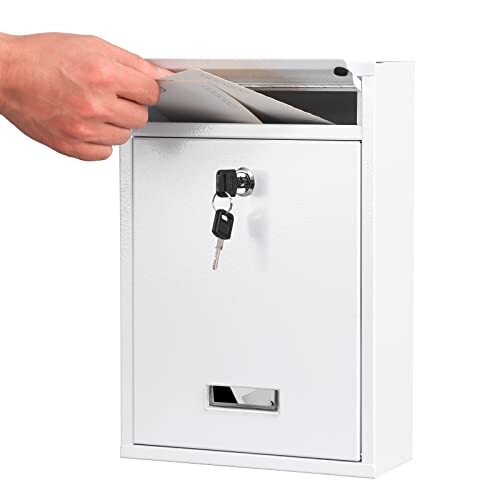 Wall Mounted Mailbox Key Lock Outdoor Drop Box for Outdoor Yard Patio ...