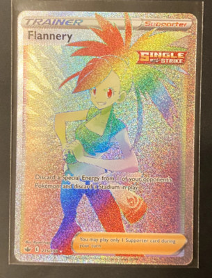 Flannery 215/198 Pokemon Card Chilling Reign Trainer Card Secret Rare ...