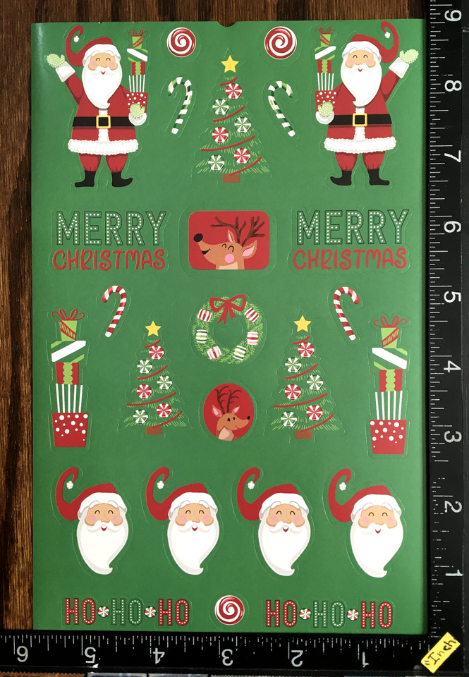CHRISTMAS STICKERS, NOEL, GIFTS CANDY, ONE SHEET BEAUTIFUL STICKER # ...