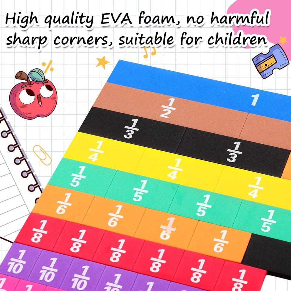 12 Sets Fraction Set for Math Classroom Fractions Manipulatives Math ...