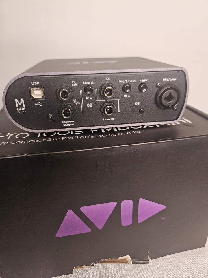 Avid Mbox Mini USB Audio Interface – All Cords Included - (No Software) | eBay