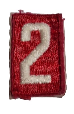 Vintage PACK TROOP Numeral # 2 Boy Scout BSA Red & White Embr. P.B ...