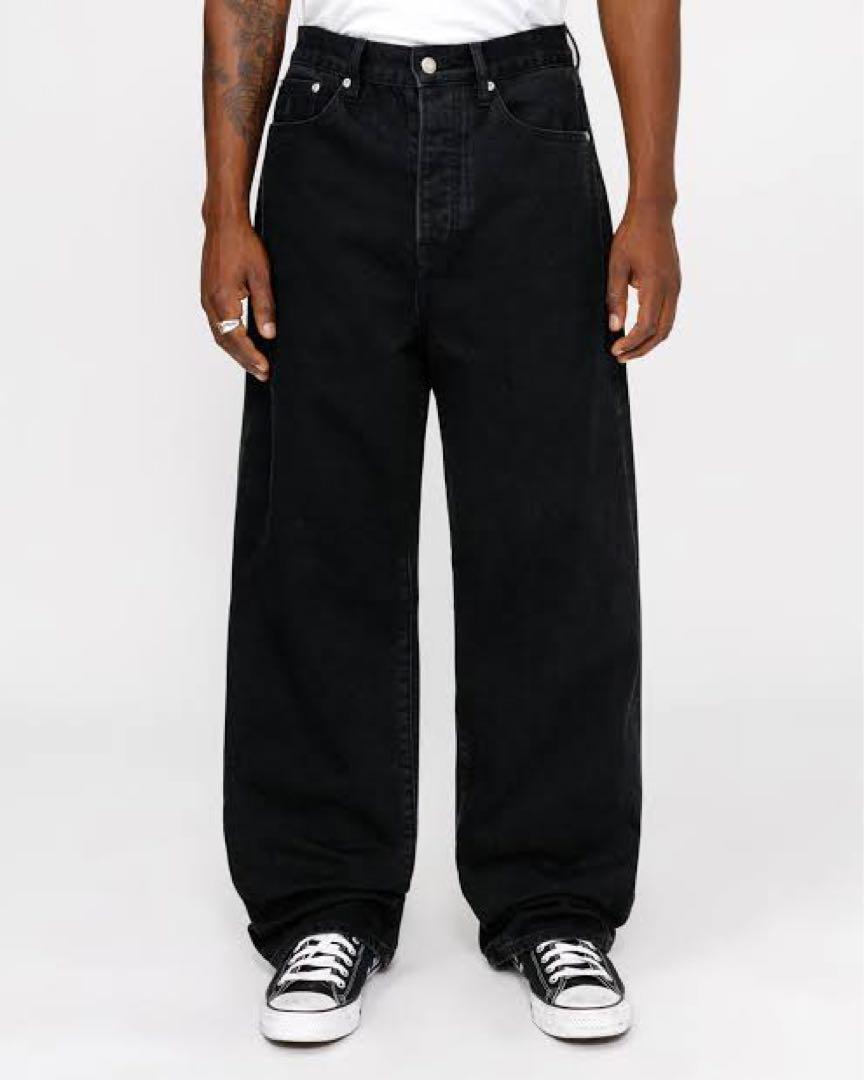 Stussy Relaxed Fit Denim Jeans Black 36 14.5oz Cotton Used Stussy Relaxed Fit Denim Jeans Black 36 14.5oz Cotton Used