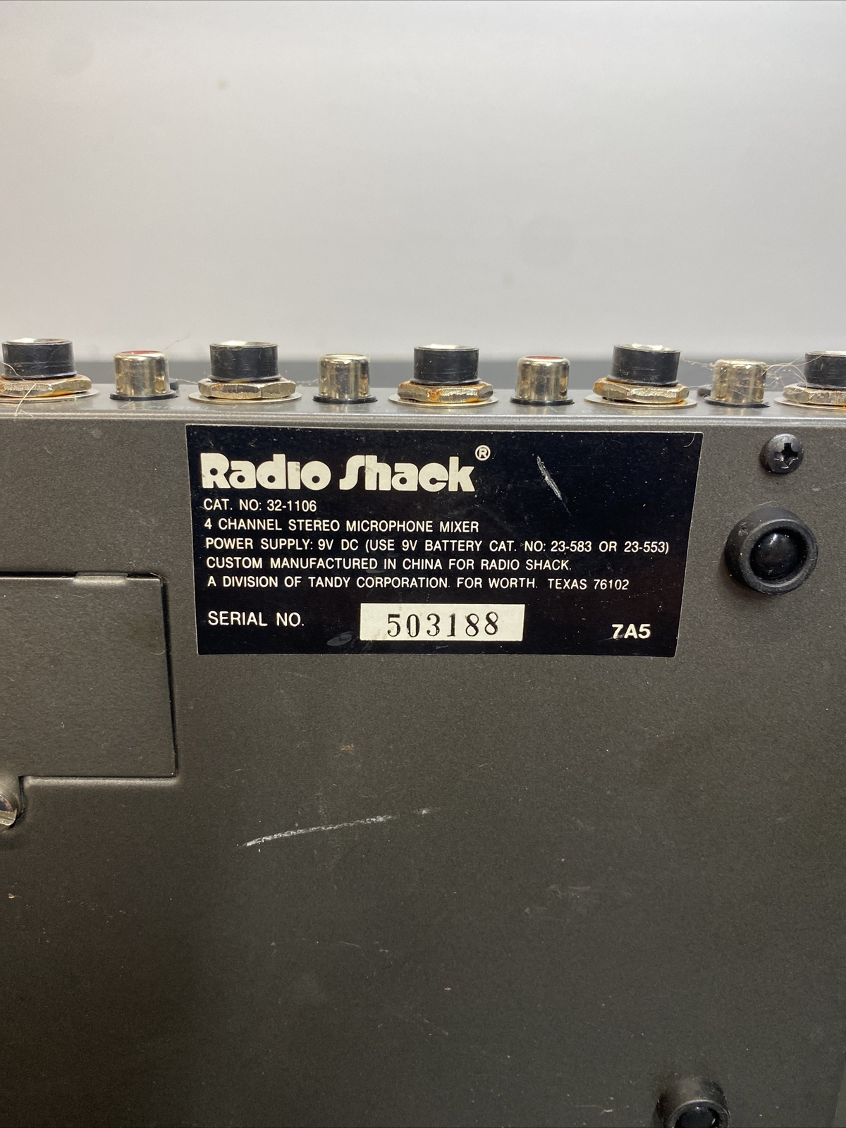 Radio Shack- 4 Channel Stereo Microphone Mixer 32-1106 No Power Cord | eBay