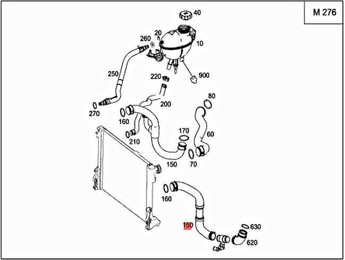 Genuine MERCEDES A207 C204 C207 C218 S204 S212 W204 Coolant hose ...