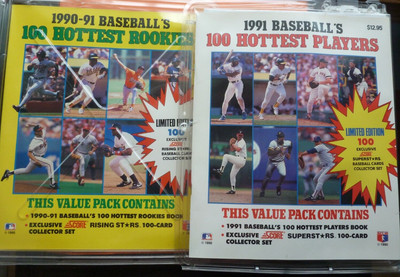 (2) 1990-1991 Score Baseball, 100 Hottest Rookies & 100 Hottest Players ...