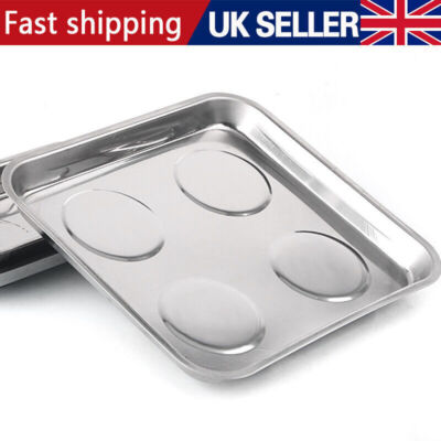 Large Magnetic Stainless Steel Tray Dish Tool Parts Holder Storage 10.5 ...
