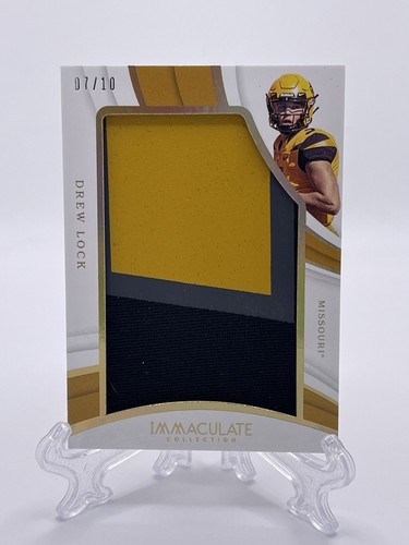 2019 Panini Immaculate Collection Collegiate Drew Lock RC Jumbo Swatch ...