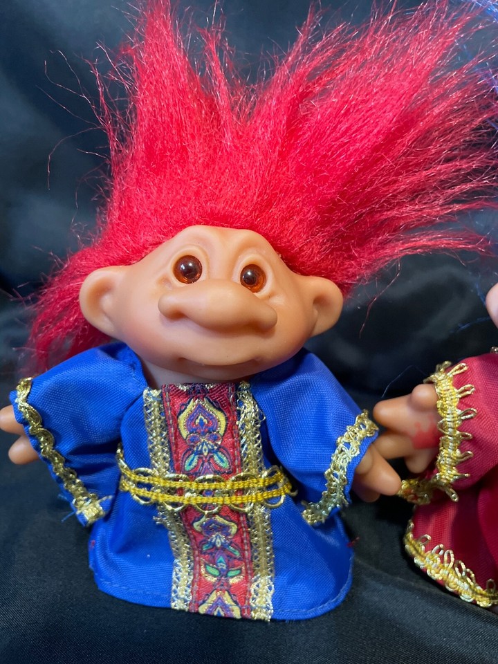TROLL QUEEN RUBY & KING AZUL ORIGINAL TROLLS 2001 COLLECTED & DISPLAYED ...