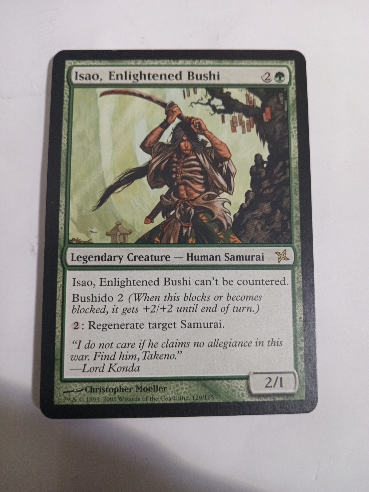 MTG Isao, Enlightened Bushi Betrayers of Kamigawa 129/165 Regular Rare ...
