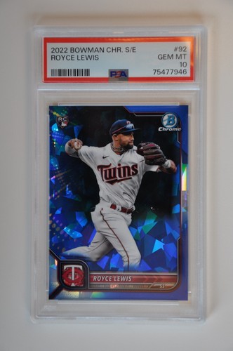 2022 Bowman Chrome Sapphire Edition Royce Lewis #92 RC PSA 10 Gem Mint ...