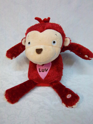 Hallmark Luv Monkey Sound Motion 3 Phrases 9" Plush Soft Toy Stuffed ...