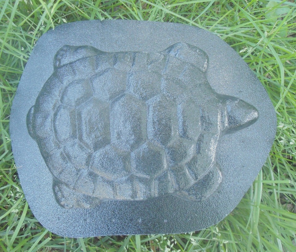 Cement Turtle mold concrete plaster plastic tortoise mould 8.5" x 6" x ...