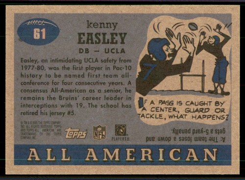 2005 Topps All American #61 Kenny Easley UCLA Bruins | eBay