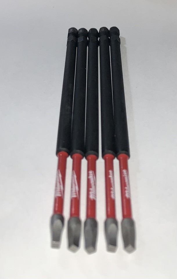 MILWAUKEE SHOCKWAVE MAGNETIC IMPACT 1/4" HEX 6" BIT SQUARE SQ2 #2 LOT ...