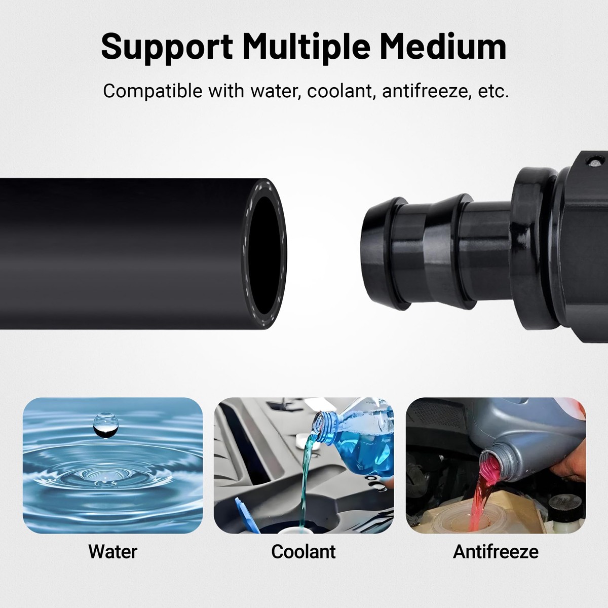 Coolant Hose Flexible Rubber Car Heater Radiator Engine Water Pipe EPDM ...