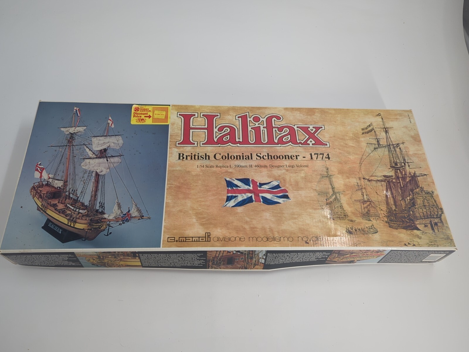 HALIFAX - British Colonial Schooner- 1774 - Ship Model Kit- Open Box | eBay