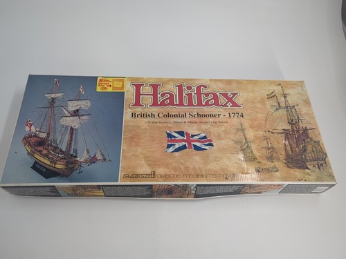 HALIFAX - British Colonial Schooner- 1774 - Ship Model Kit- Open Box | eBay