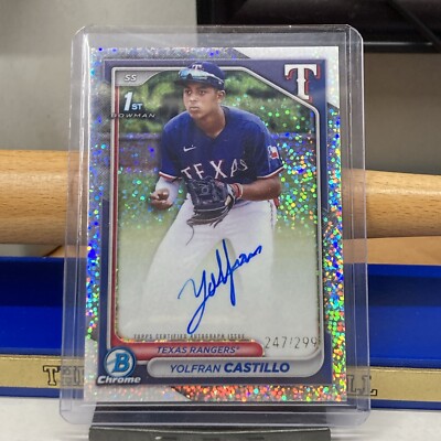 2024 Bowman Chrome Yolfran Castillo #CPA-YC Speckle Refractor Auto /299 ...