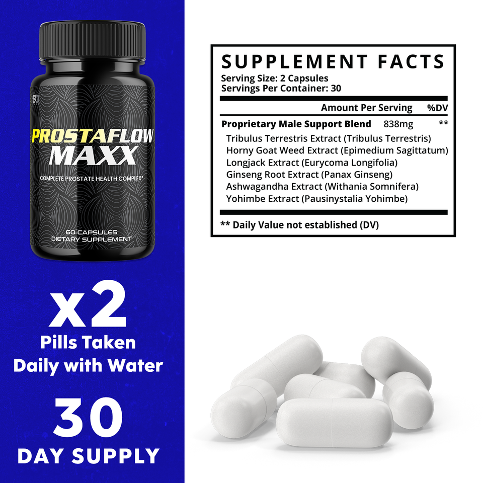 ProstaFlow Maxx Pills - Supports Prostate Function & Bladder Health 60 ...