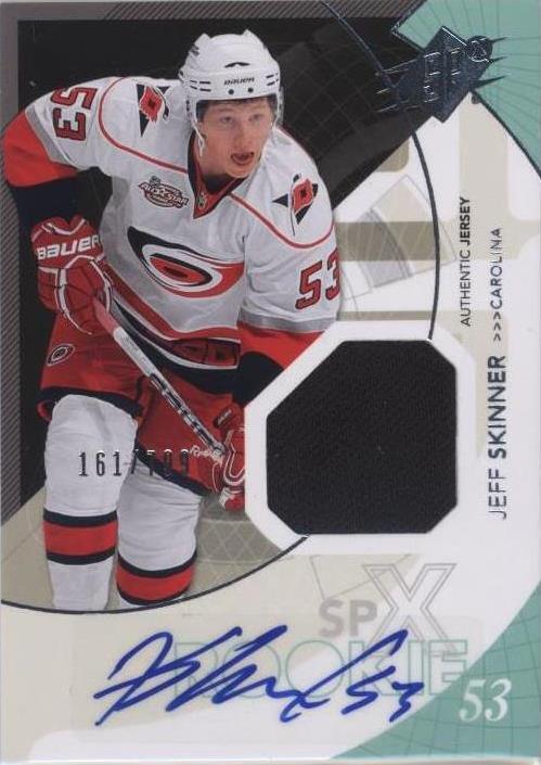 2010-11 SPx - Rookie Auto Jersey Jeff Skinner #189 /799 (AU, MEM, RC ...