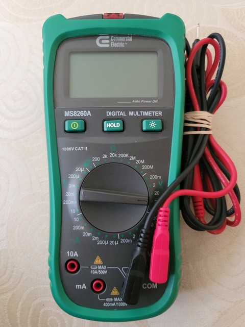Digital Multimeter With Leads MS8260A Commercial Electric for sale ...
