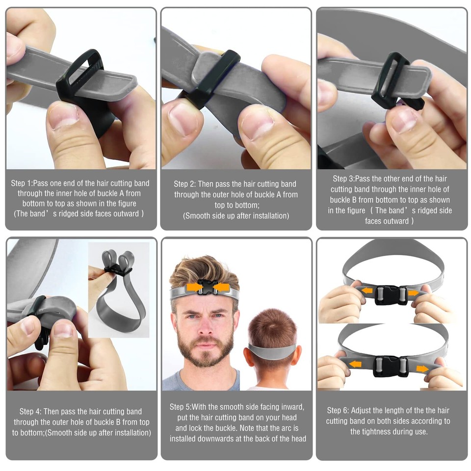 Adjustable Hair Trimming Guide and Neckline Shaving Template,DIY Self ...