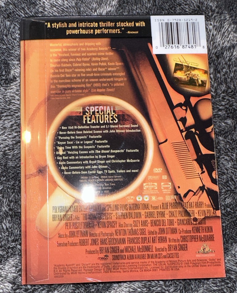 The Usual Suspects DVD MGM Gabriel Byrne Stephen Baldwin 1995 Vintage ...
