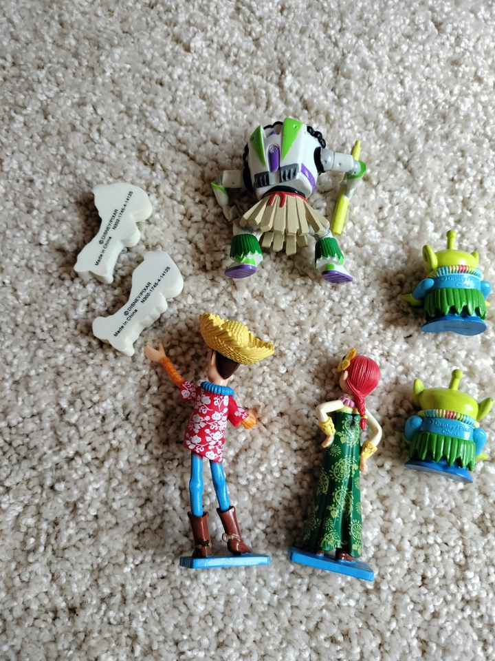 Disney Toy Story Hawaiian Vacation Ham Jessie Woody Buzz PVC Figure Lot ...