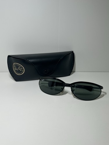 Vintage B&L Ray-Ban W1981 Black Olympian Sunglasses Curved G15 Wraps ...