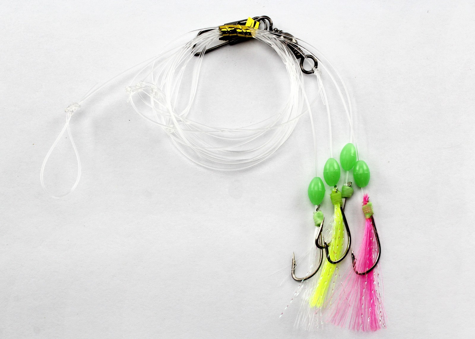 RON THOMPSON RAINBOW FLASHER FISHING RIGS 4 HOOK LUMO BEADS BAIT ...