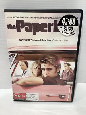 The Paperboy Movie DVD 2012 Zac Efron Matthew McConaughey Nicole Kidman ...