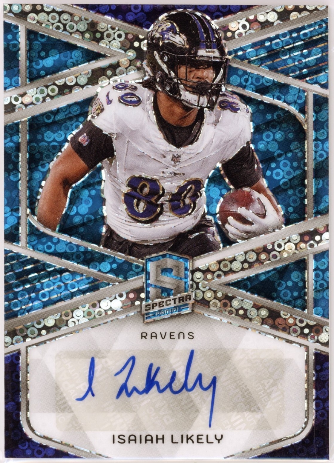 2024 Panini Spectra - Signatures Isaiah Likely #SIG-ILY Neon Blue Prizm ...