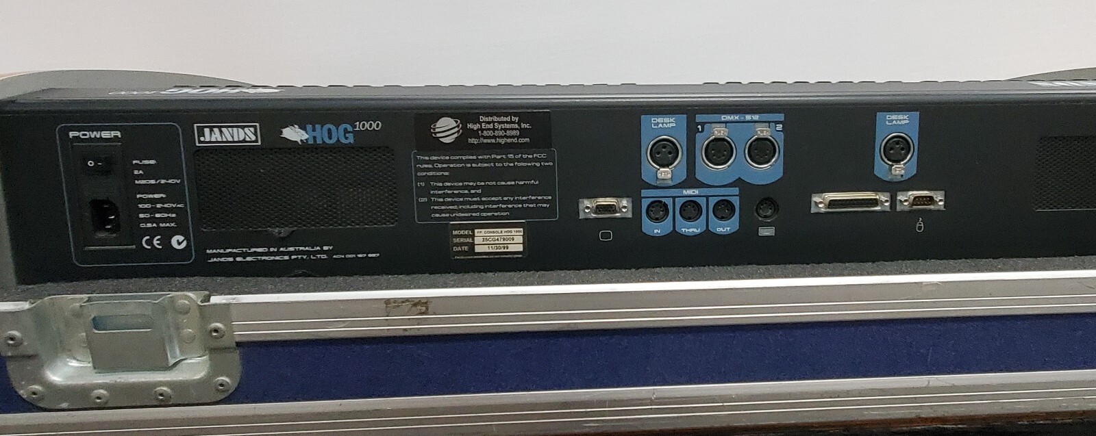 Jands Hog 1000 Stage Lighting Console w/ blue transport case | eBay