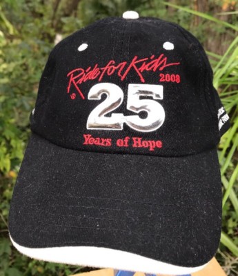 2008 NWOT 25 YEARS OF HOPE PEDIATRIC BRAIN TUMOR RIDE HAT CAP ADULT ADJ ...
