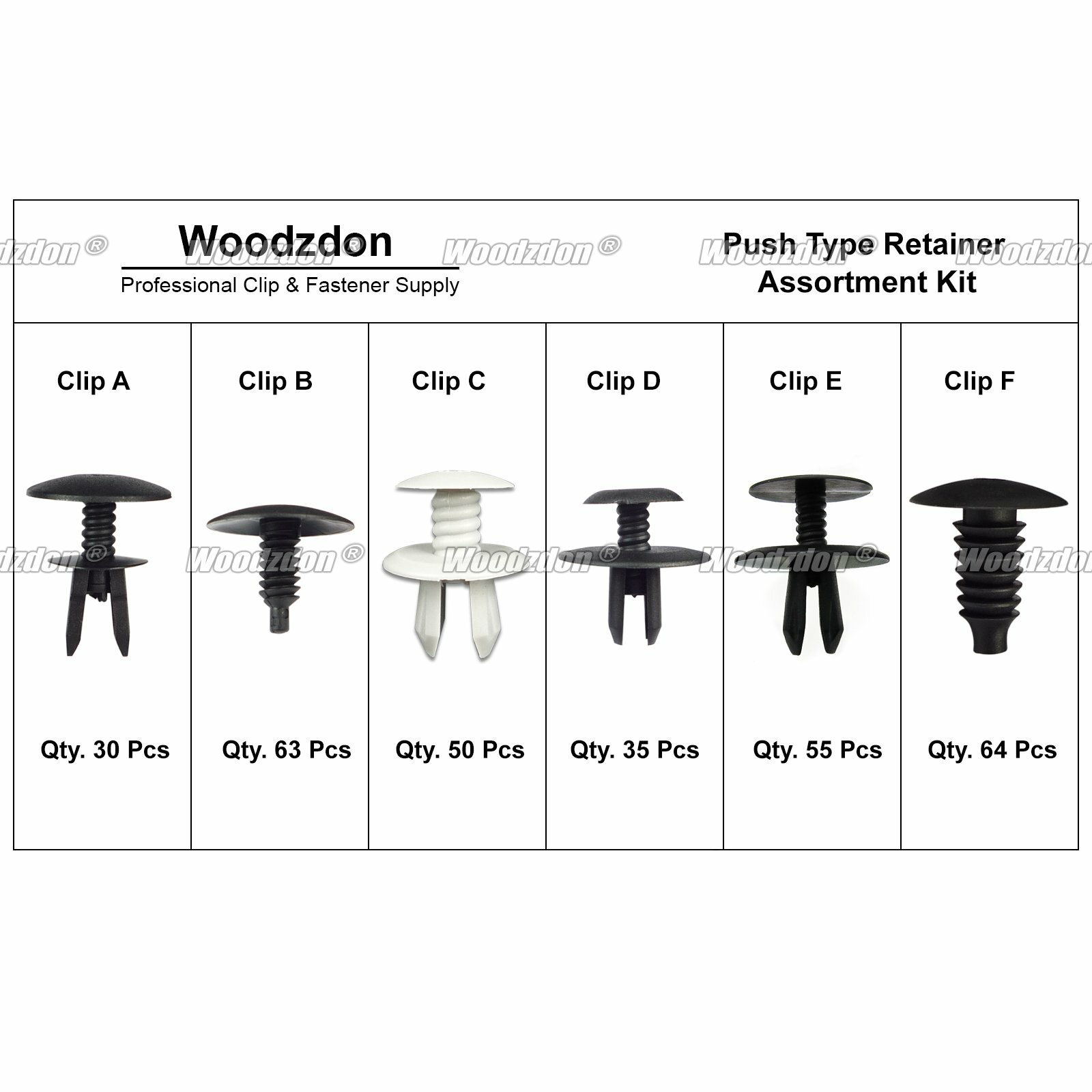 297 Push Type Clip Bumper Trim Door Panel Plastic Fastener Rivet For VW ...