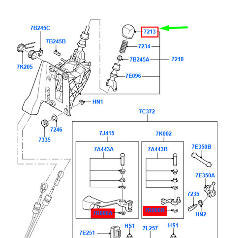 FORD TRANSIT MK3 GEAR SHIFTING KNOB 6C1R-7217-KA 1417447 ORIGINAL for ...
