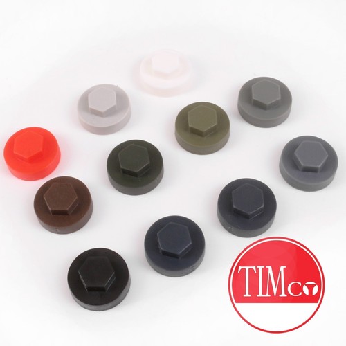 16mm HEX HEAD COVER CAPS Roofing TEK Screw Caps UV Stable Choose AMOUNT ...
