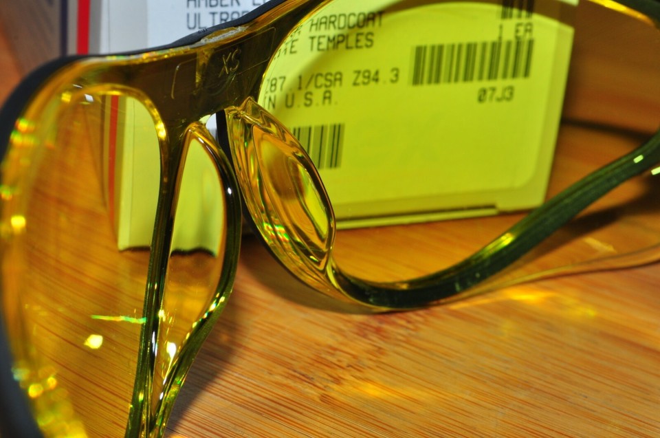 Uvex U2 Eyewear Safety Glasses S3102X Black Frame Amber Yelow Lens Made ...