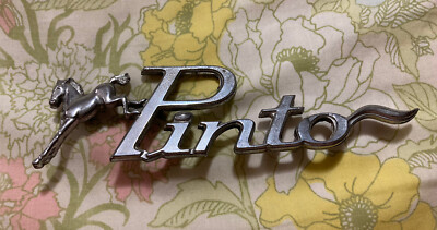 Vintage Ford Pinto Chrome Metal Emblem - Nameplate D52B 6B114 - 1975 ...